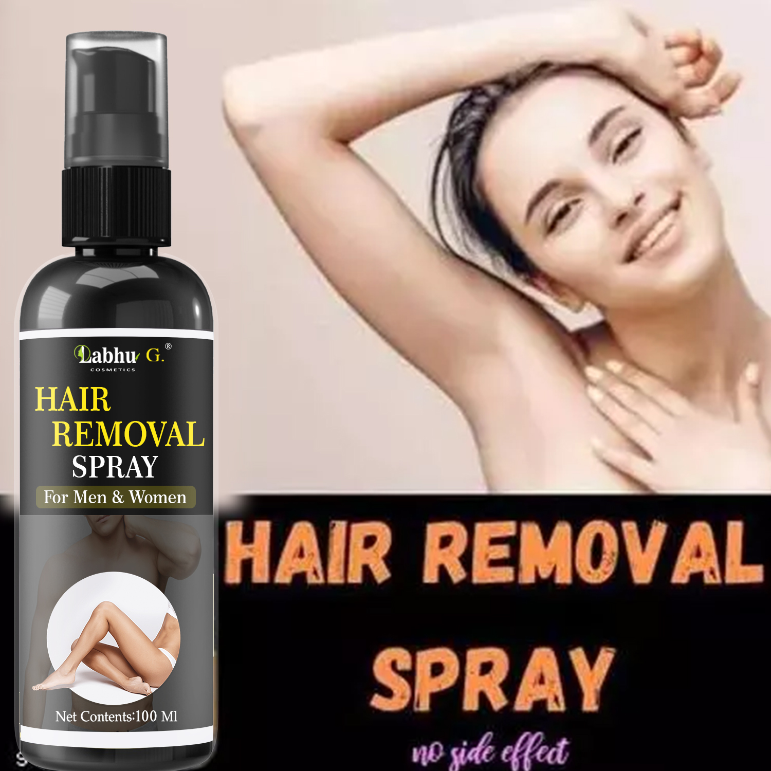 Buy Hair Removal Spray for Men Women Painless Full Body Hair Removal ...