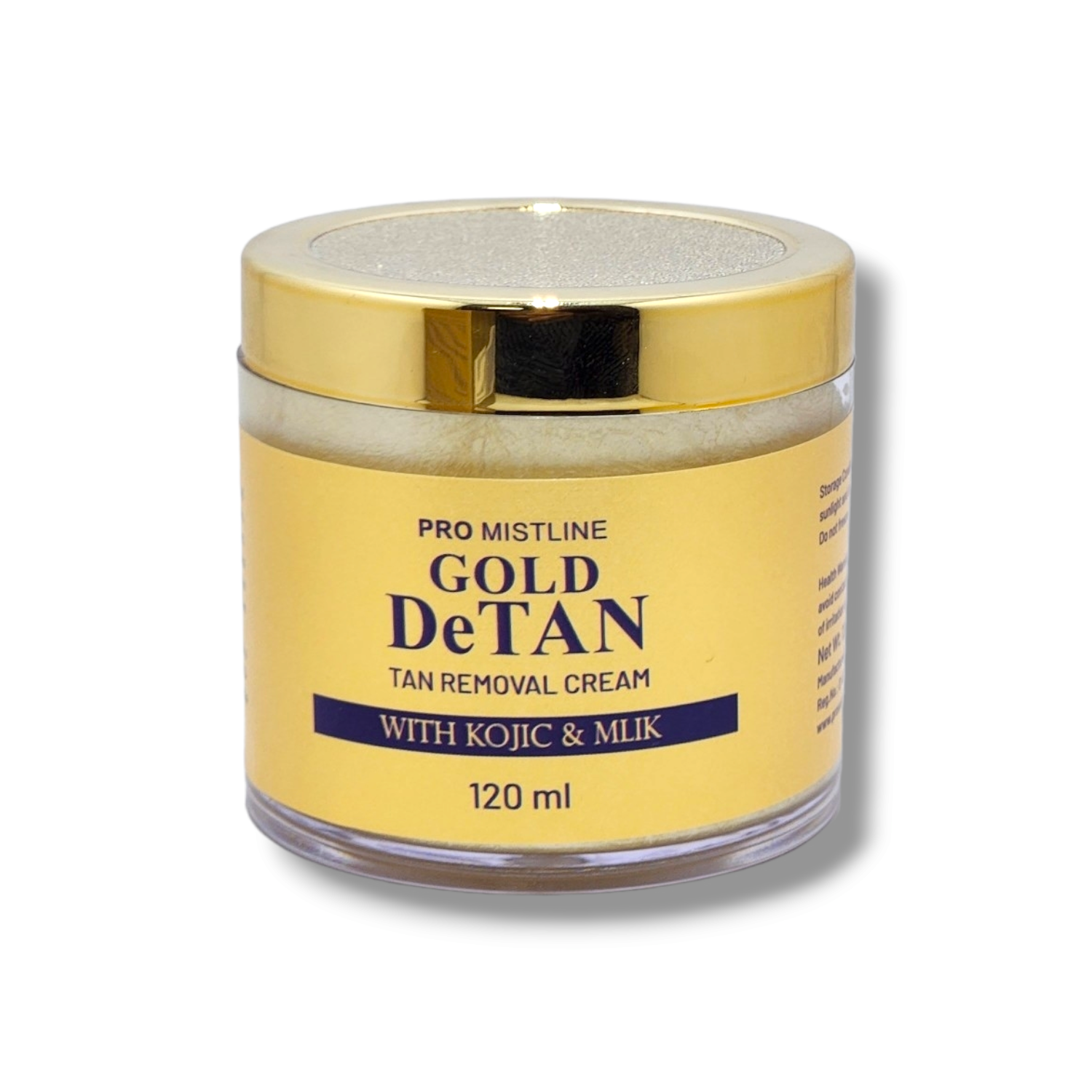 Buy Mistline Gold De Tan Tan Removal Cream with Kojic and Milk 120ml ...