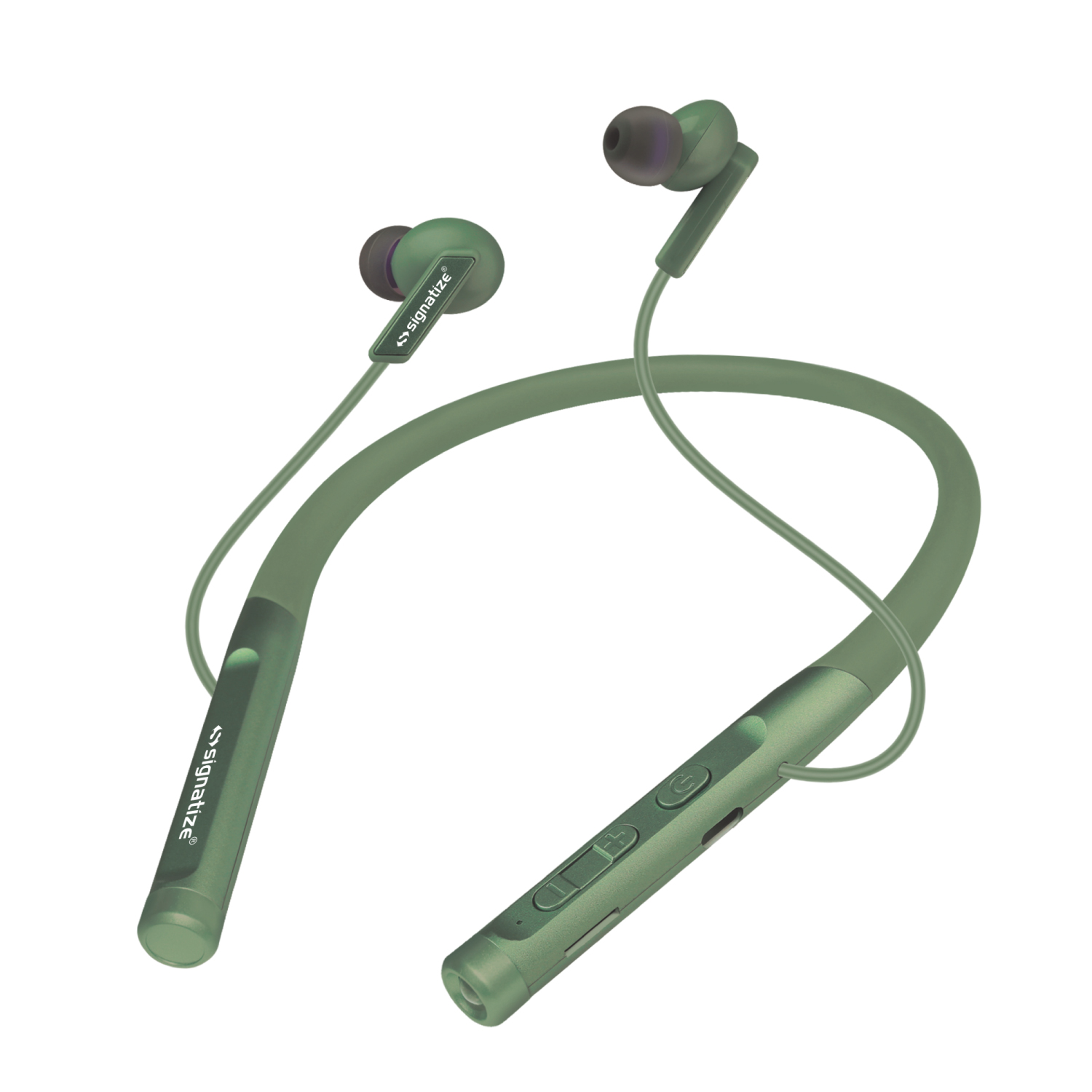 Buy SIGNATIZE Neckband Bluetooth Headphones Wireless Earbuds TF Card ...