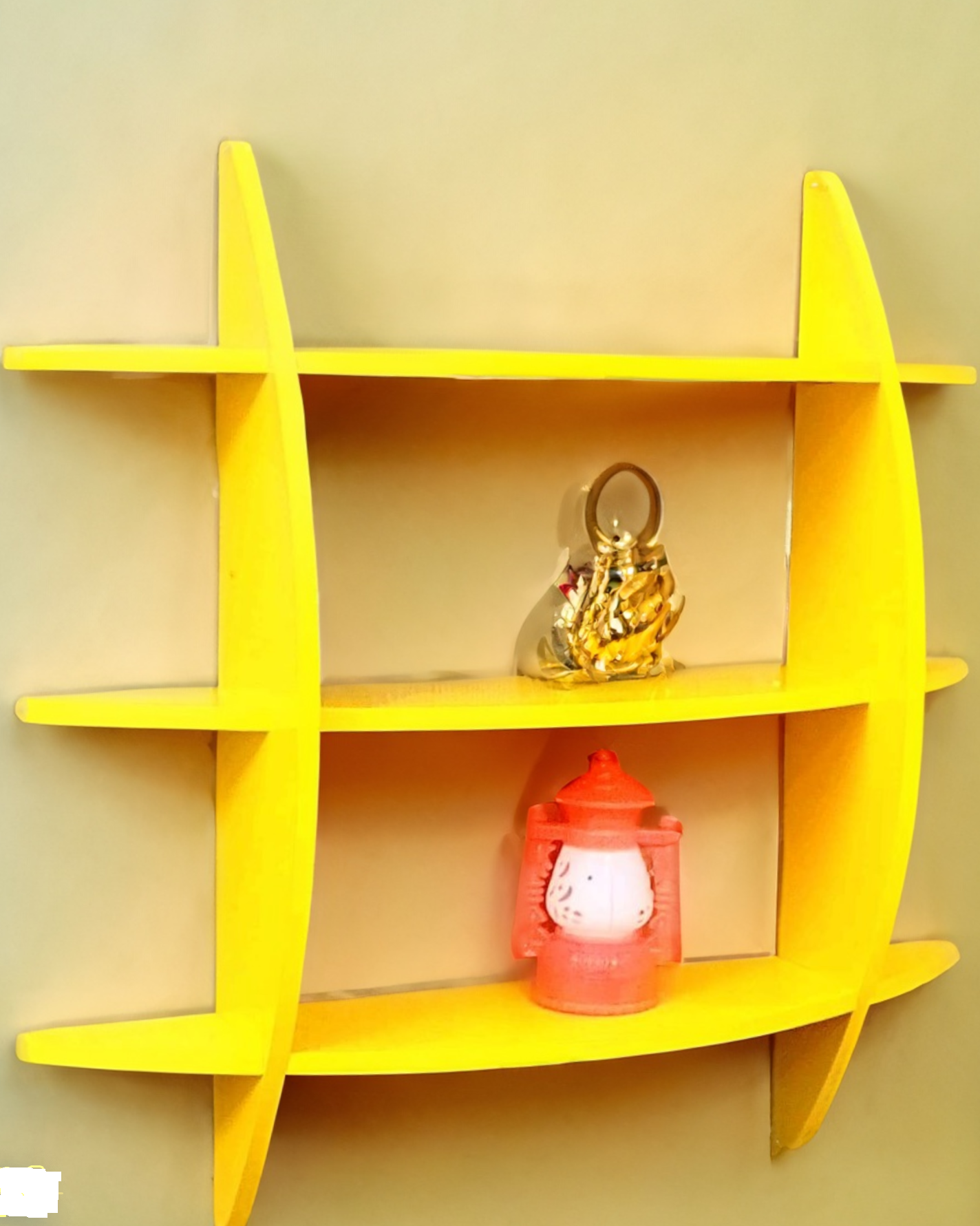 Buy The New Look Three Tier Wall Shelf Yellow Online - Get 46% Off