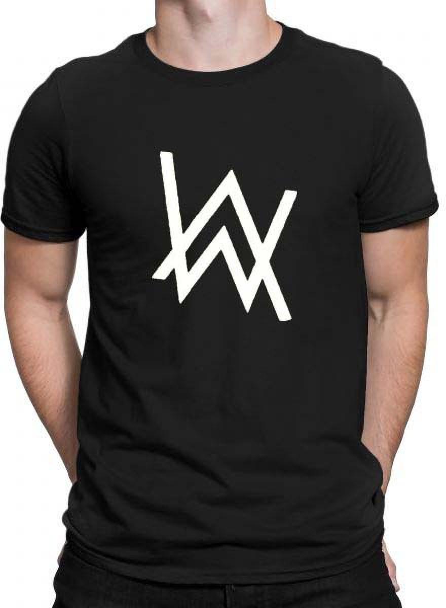 Buy Code Yellow Alan Walker logo Black Pure Cotton Round Neck Printed T ...