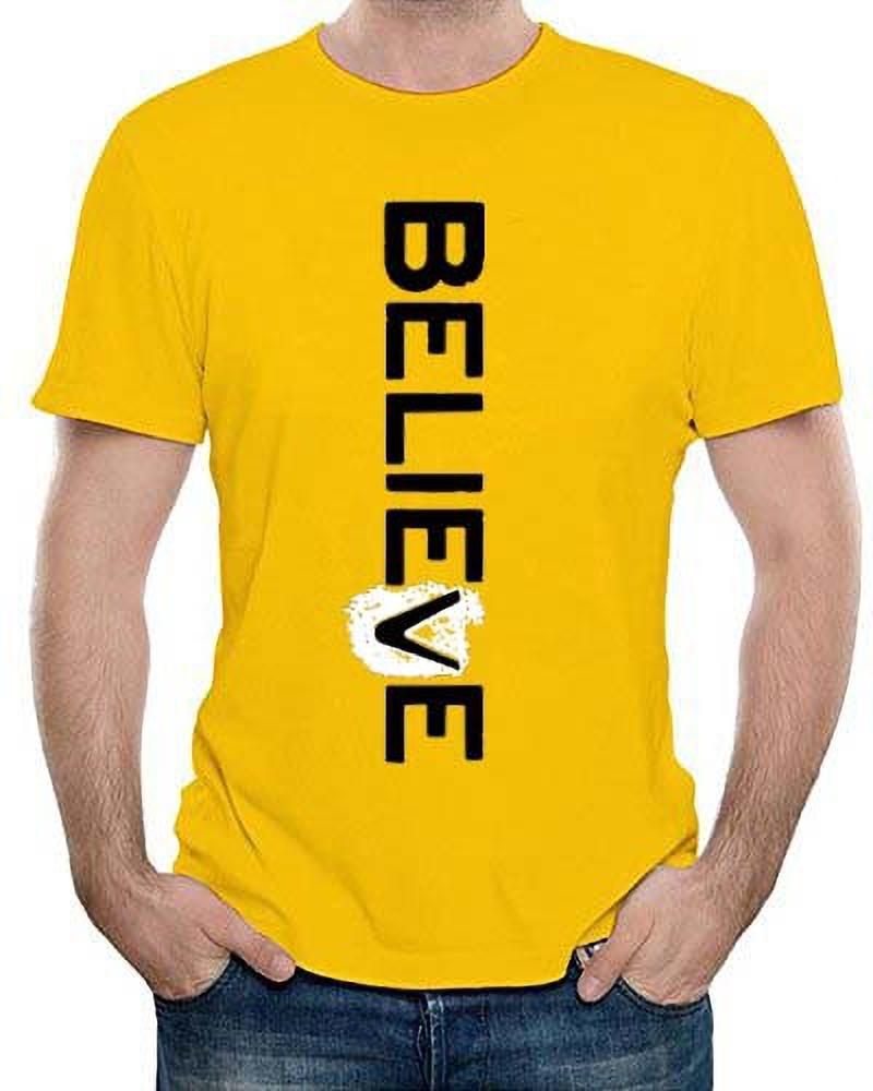 Buy Code Yellow Yellow Pure Cotton Round Neck Printed T-Shirt For Men ...