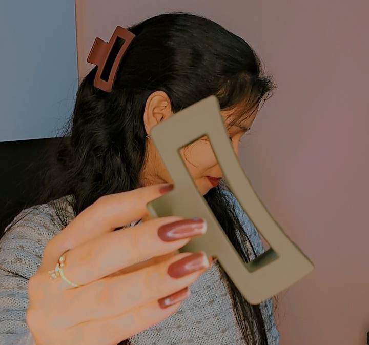 Buy Matte Finish Rectangle Styling Hair Claw Clip For Women Girl's ...