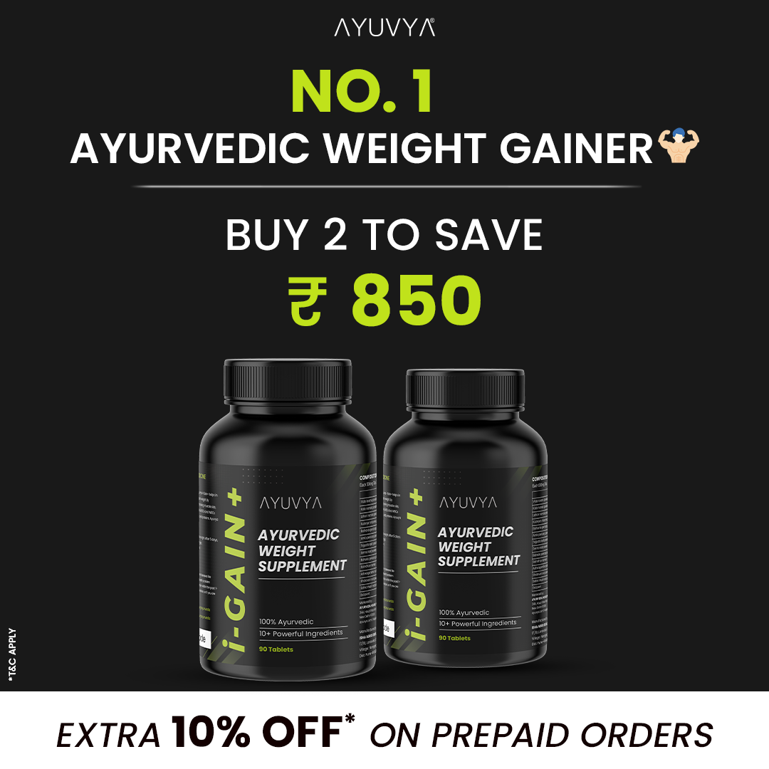 Buy Ayuvya iGain+ Boosts Weight Naturally Increase Muscle Mass 180 ...