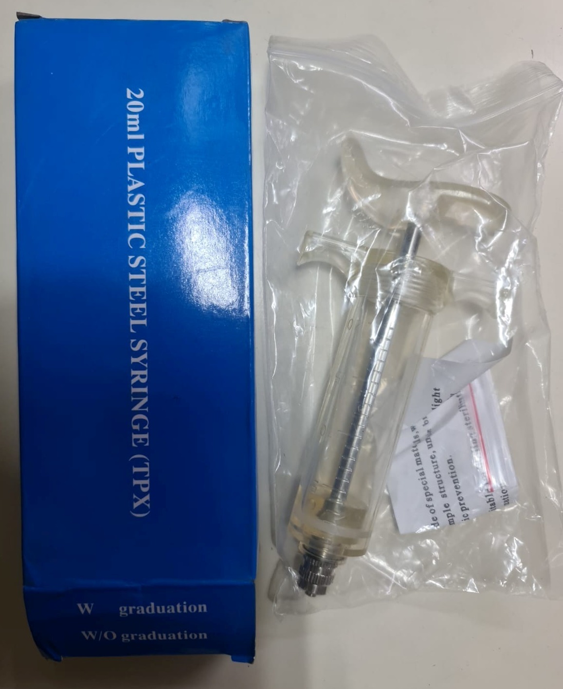 Buy Polycarbonate Syringe 20ml Plastic steel (TPX) - Polycarbonate ...