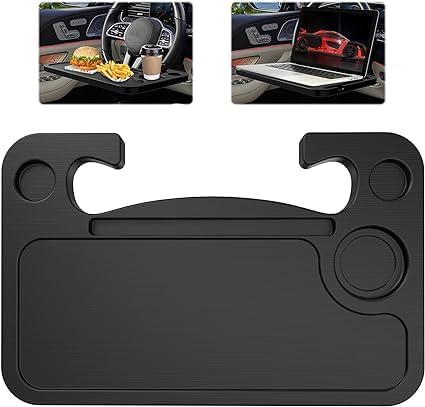Buy Steering Wheel Desk 2 in 1 Car Tray Table, Laptop and Cup Holder ...