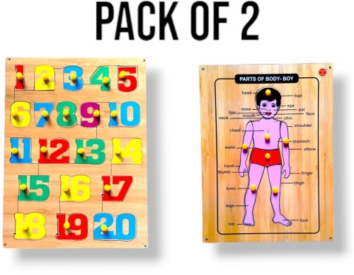 Buy VSINDIA Combo 1 to 20 counting numbers with Parts of Body Picture ...