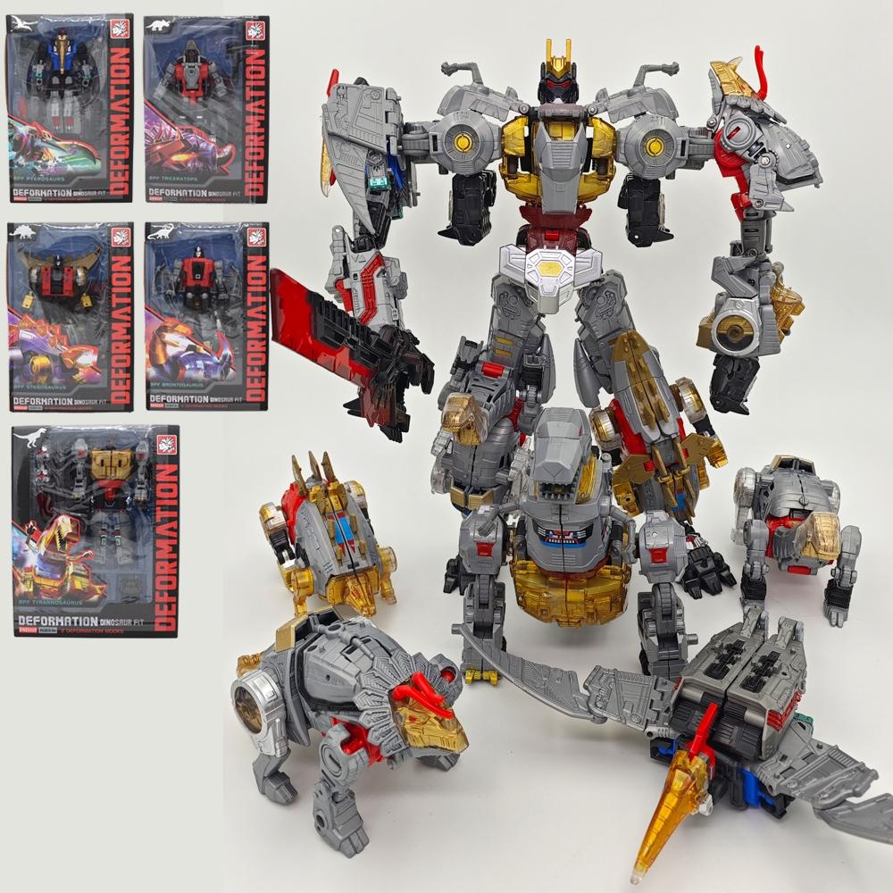 Buy Figura de accin 5 en 1 BPF ABS, Robot transformable G1, Dinoking ...