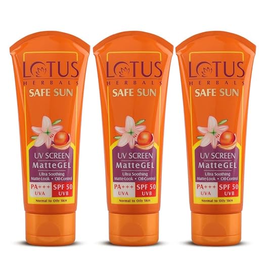 Buy Lotus Herbals Safe Sun Uv Screen Matte Gel Spf 50 Paraben Free ...