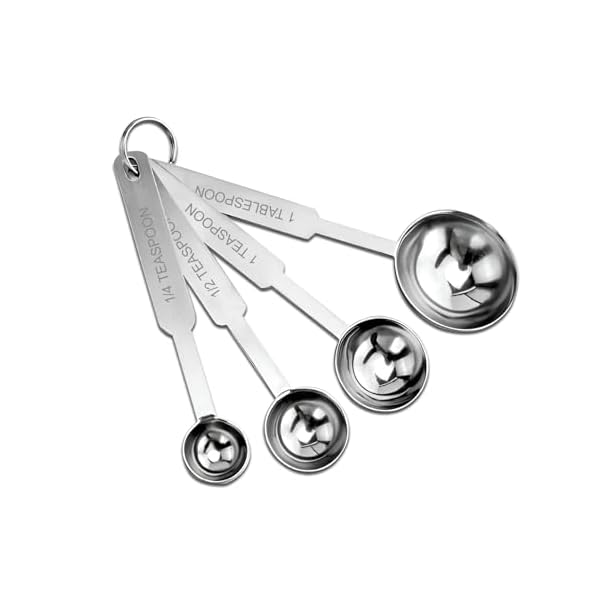 Buy 4 Pieces Stainless Steel Measuring Spoon Set for Measuring Dry ...