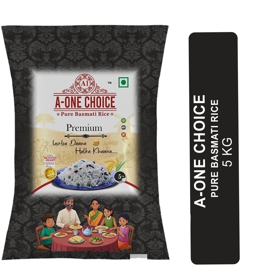 Buy A-ONE CHOICE Premium 5kg Basmati Rice Extra Long Grain, Naturally ...