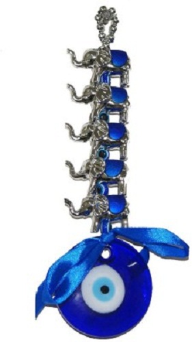Buy Evil Eye WITH 5 ELEPHANTS HANGING FOR PROTECTION FROM EVIL EYE ...