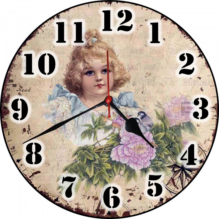 Buy 3D CUTE GIRL PAINTING WALL CLOCK Online @ ₹256 from ShopClues