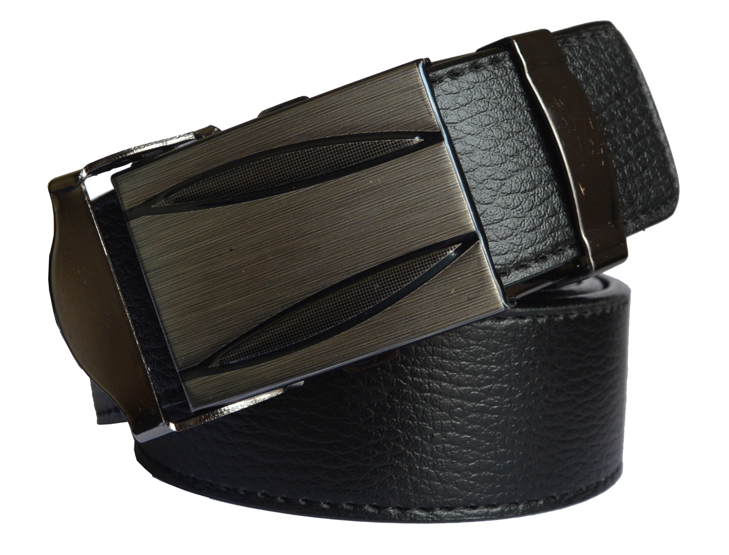 Buy Sunshopping Men Black Leatherite Needle Pin Point Buckle Belt ...