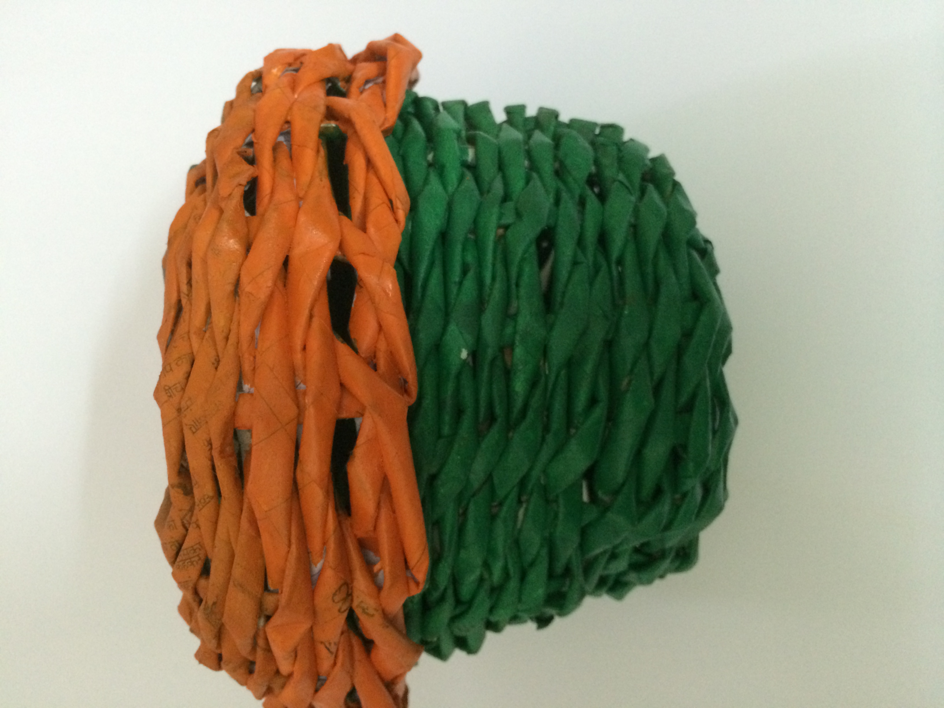 Handmade Paper Basket Green And Orange at Best Prices - Shopclues ...