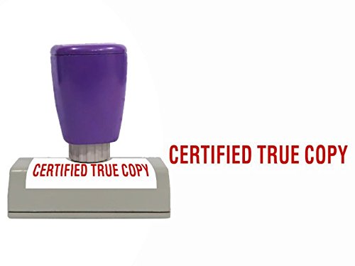 Buy Self Ink CERTIFIED TRUE COPY Rubber Stamp Size 50x12 mm by ELEGANZA ...