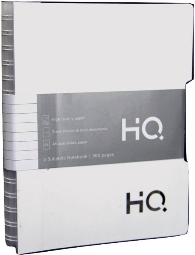 Buy HQ Single Subject Book (14.8cm x 21cm) A5 Size 160 pages WHITE ...