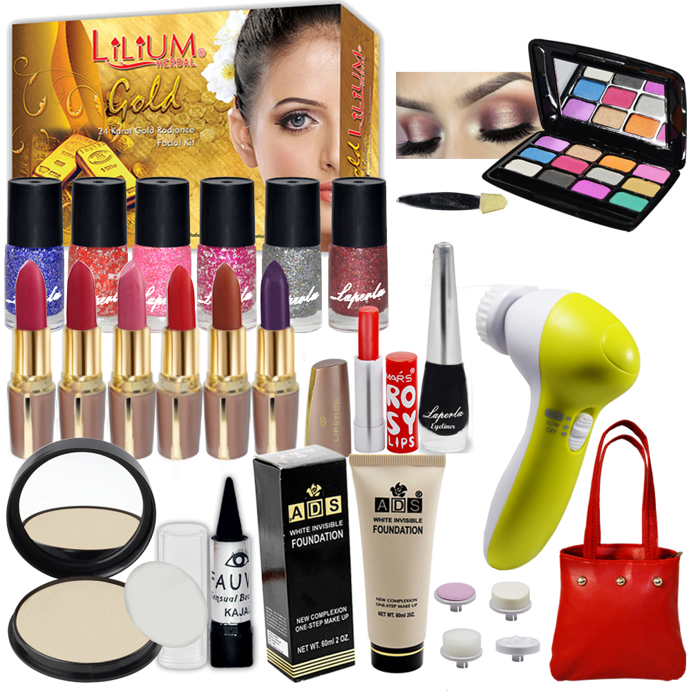 Buy Laperla Hot Beauty Combo Makeup Sets With Eye Massager,Facial Kit ...