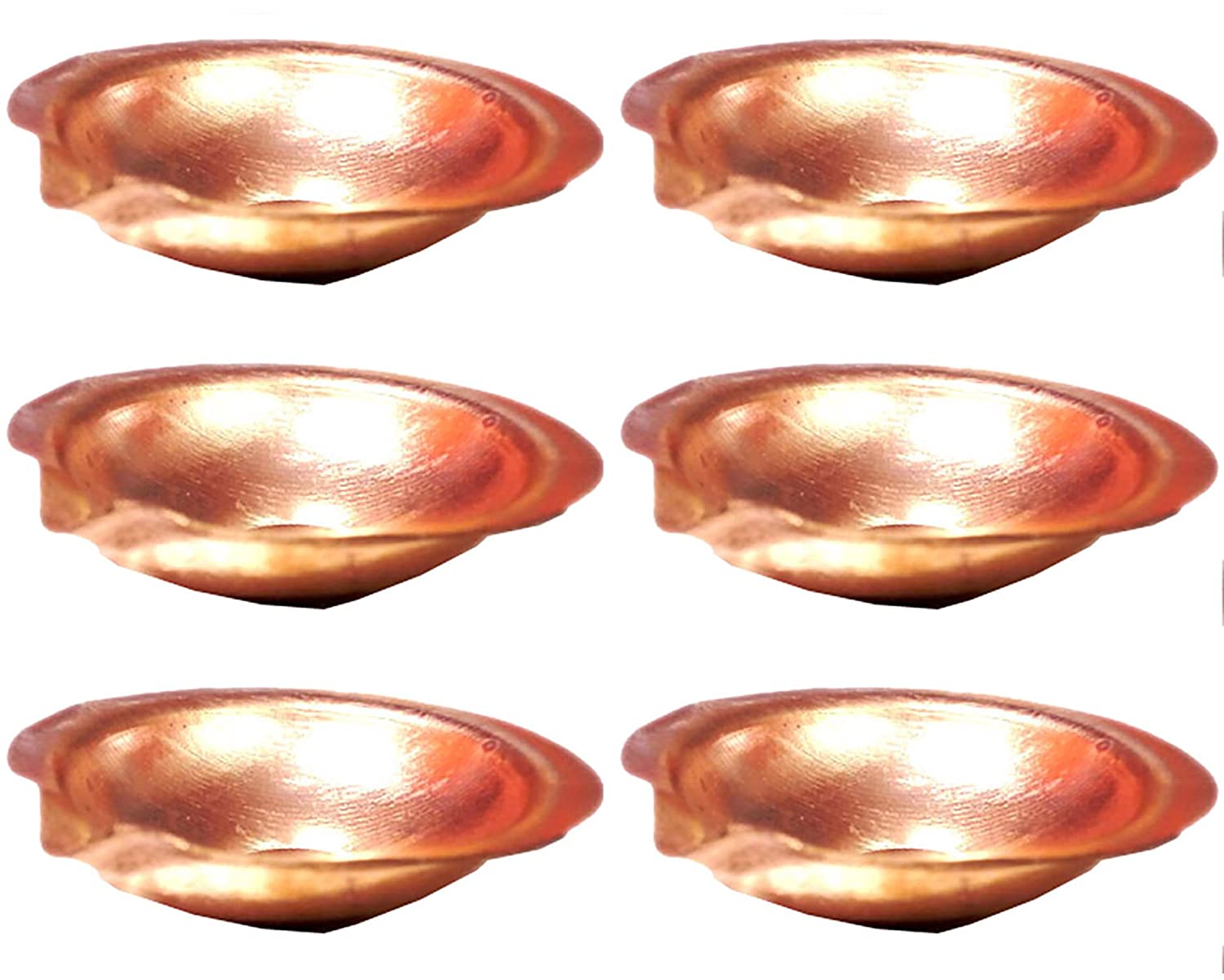 Buy Goldcave 6 cm Pure Copper Diya - Set of 6 Online @ ₹219 from ShopClues