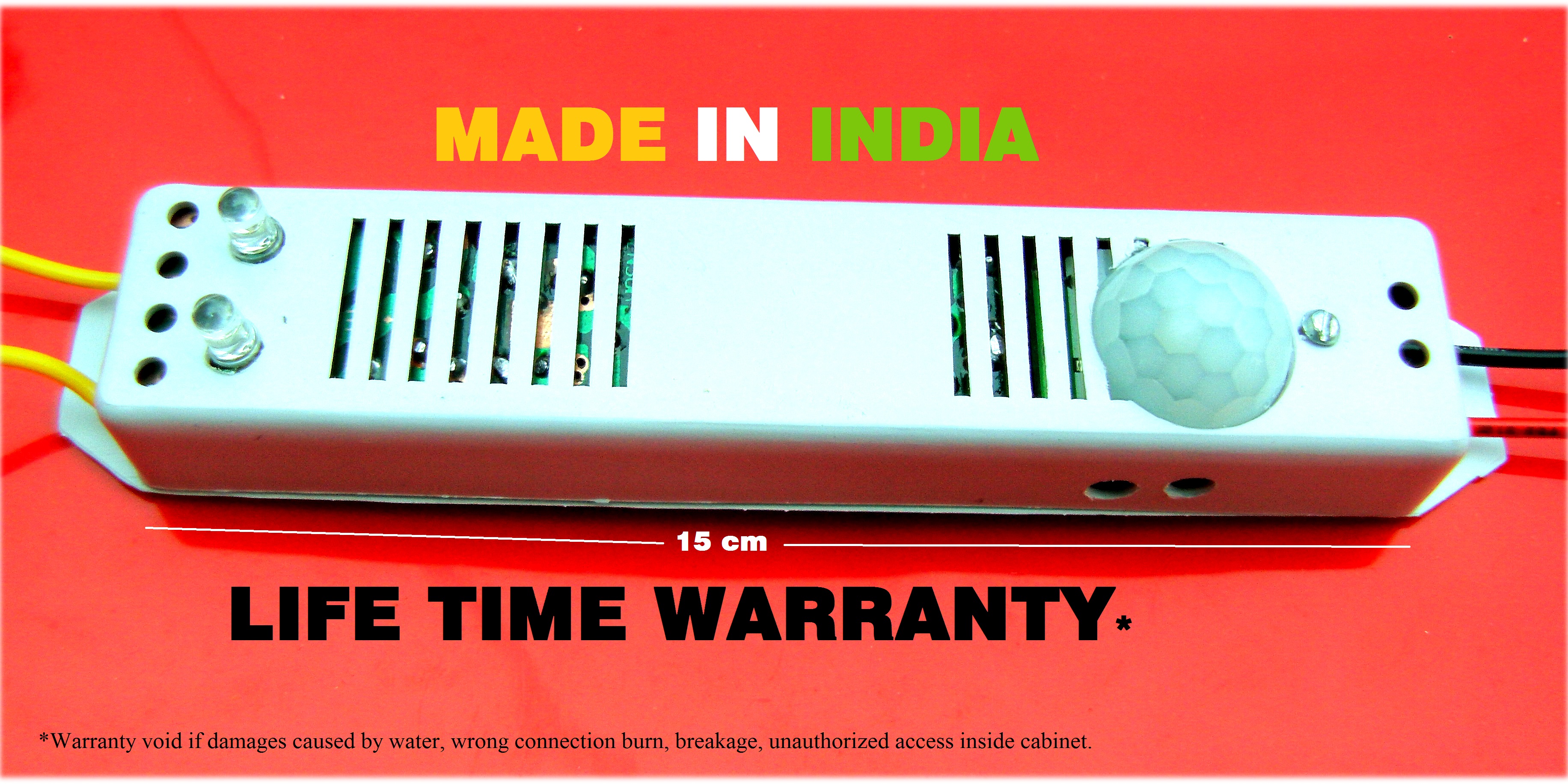 Buy 220vAC PIR Human MOTION SENSOR No Delay On Relay Switch Inbuilt Day ...