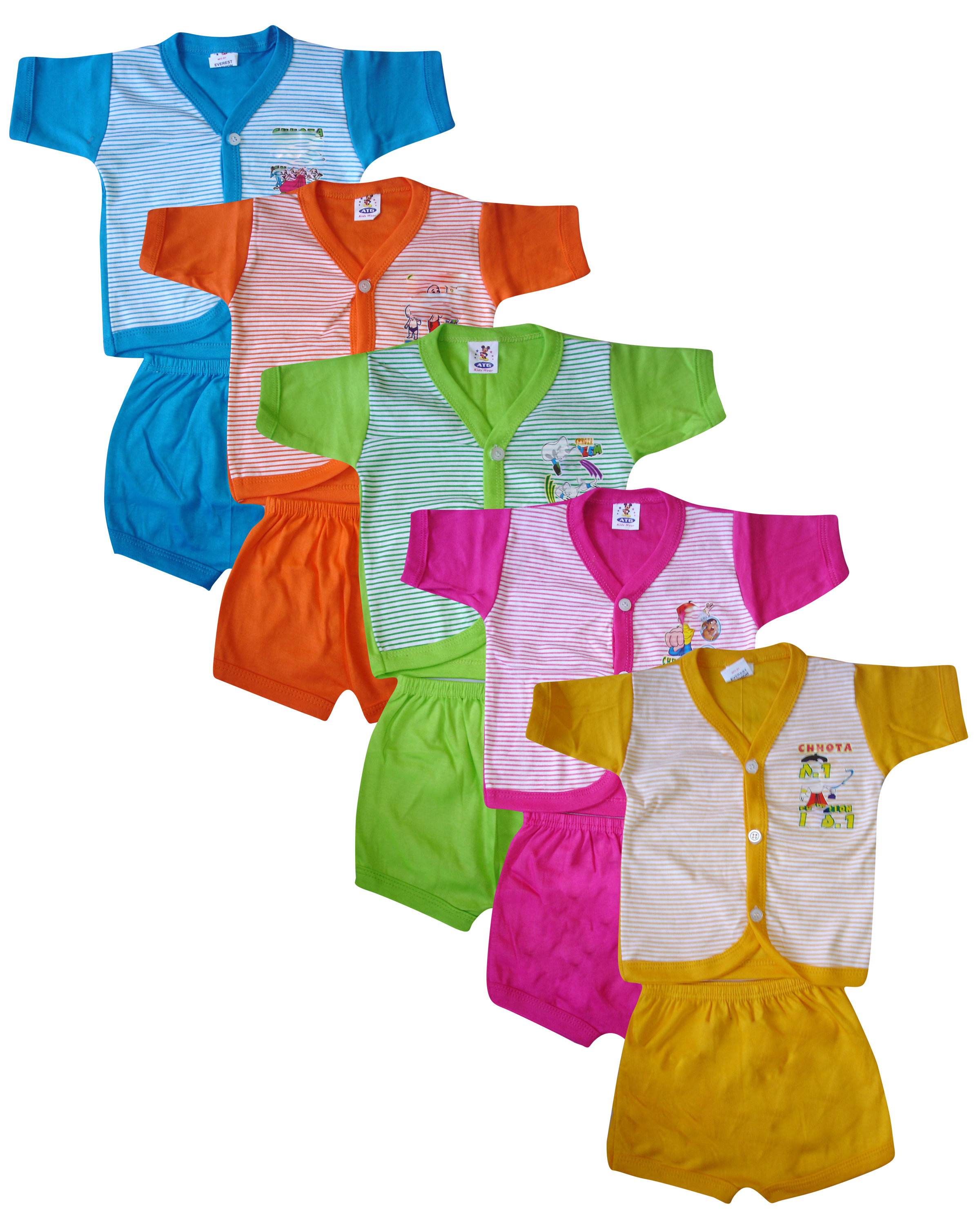Buy Jisha Fashion Cotton Multicolour Boys Tshirt and Chaddi (ATG107 ...