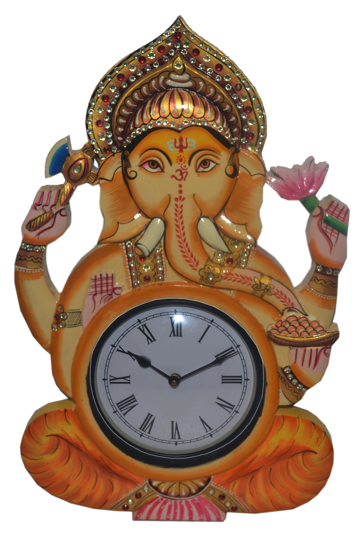Buy Shree Majisa Handicraft Wooden Multicolor Hand Painted Ganesh Shape ...