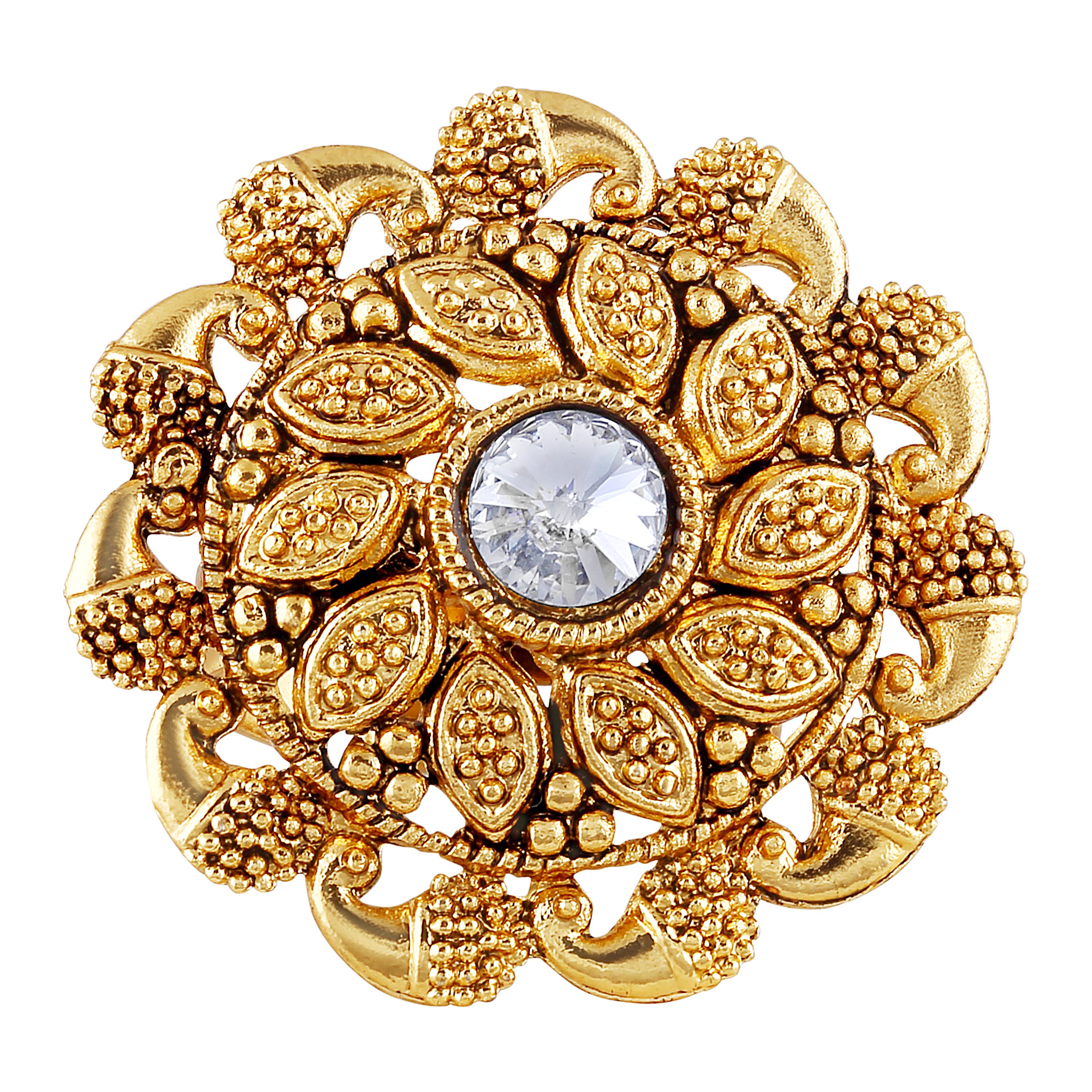 Buy Asmitta Traditional Flower Design Gold Plated Finger Ring For Women ... Buy Asmitta Traditional Flower Design Gold Plated Finger Ring For Women ...