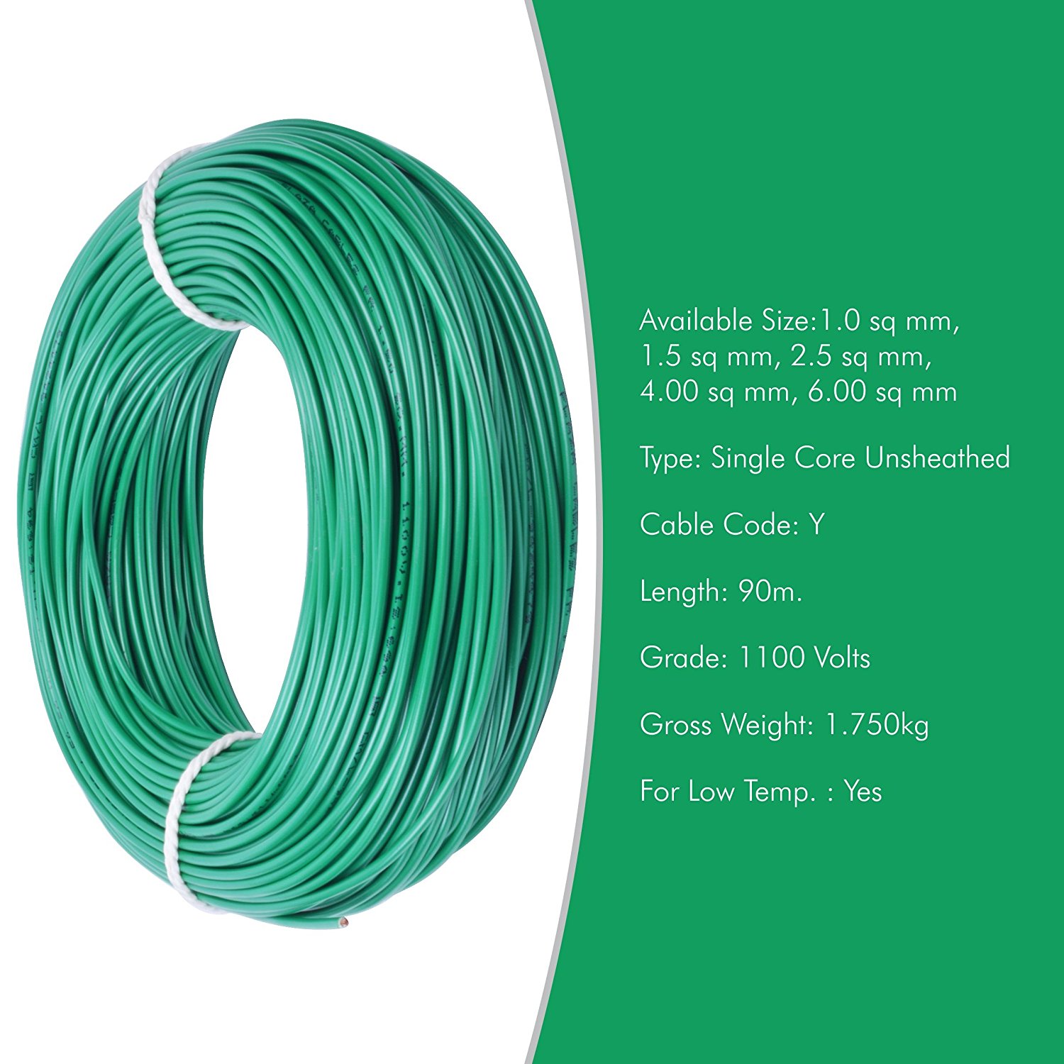 Buy Plaza Cables 2.5 sq mm Copper PVC Insulated Electrical Wire/Cable ...