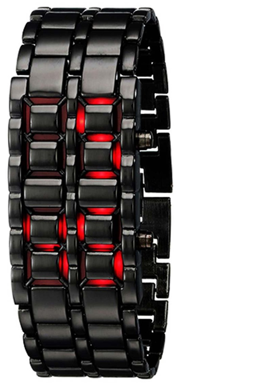 Buy True Colors Men Black Metal Bracelet Red Led Watch Online @ ₹299 ...