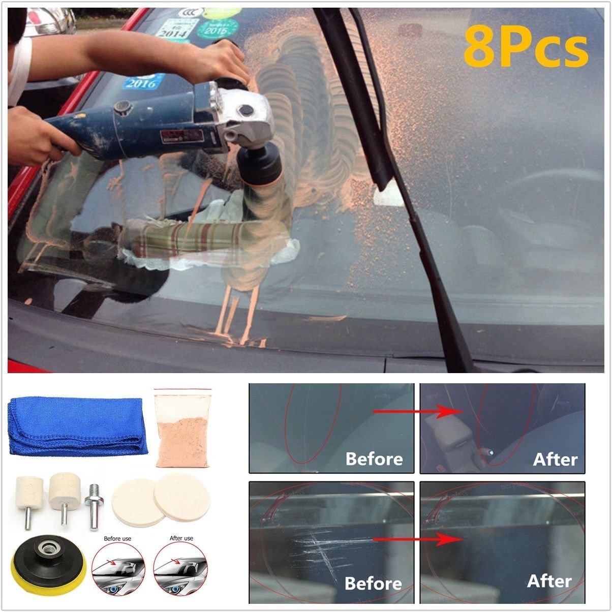 Buy DIY Crafts 20 grm + 8 Pcs Repair Tool Auto Car Home Office Glass ...
