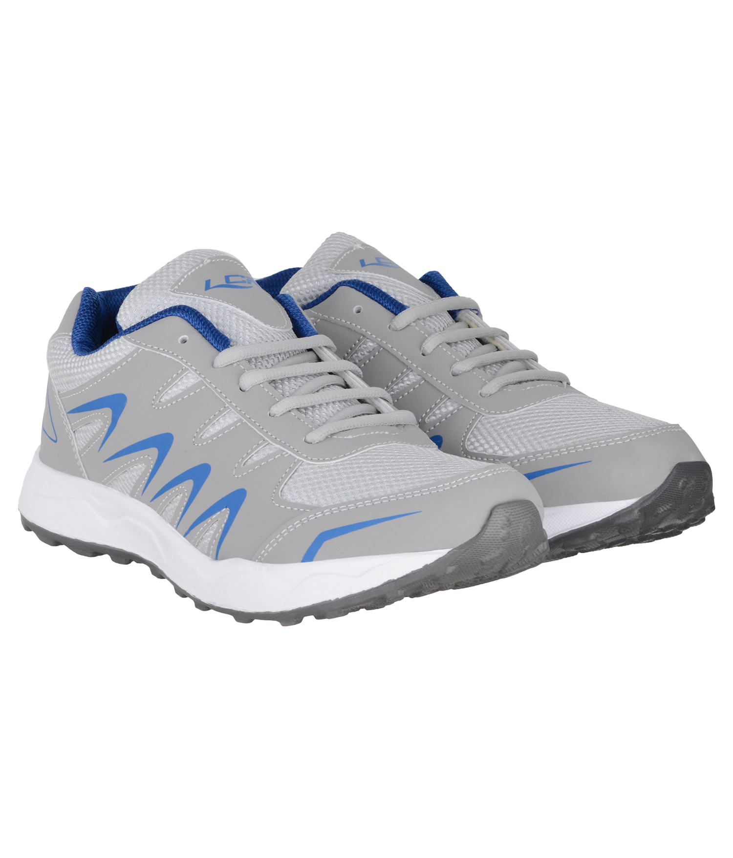 Buy Lancer Lace-up Blue & Gray Mesh EVA Running Shoes For Men Online ...