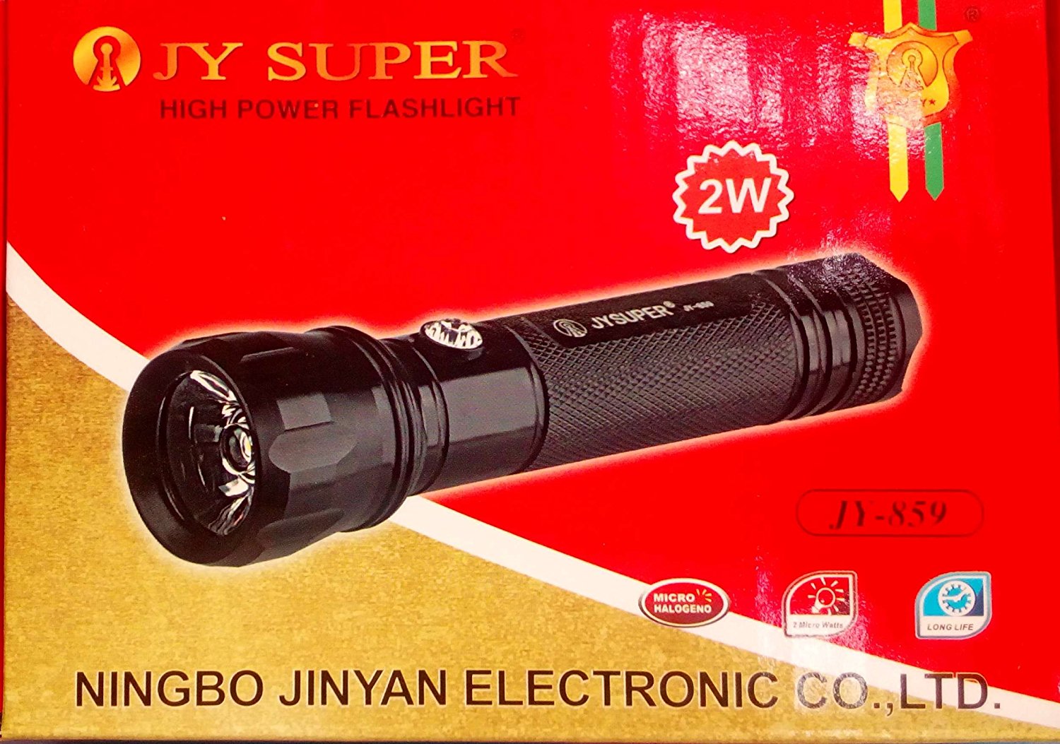 Buy JY Super 1-3Watt 1200 mah High Power Flashlight LED Rechargeable ...