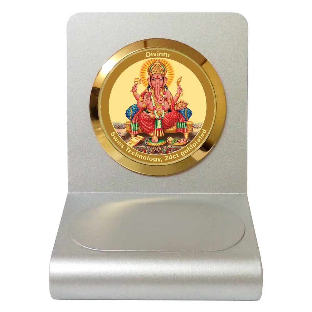 Buy 24ct Gold Encased Ganesha Car Dashboard Frame By Diviniti. Online ...