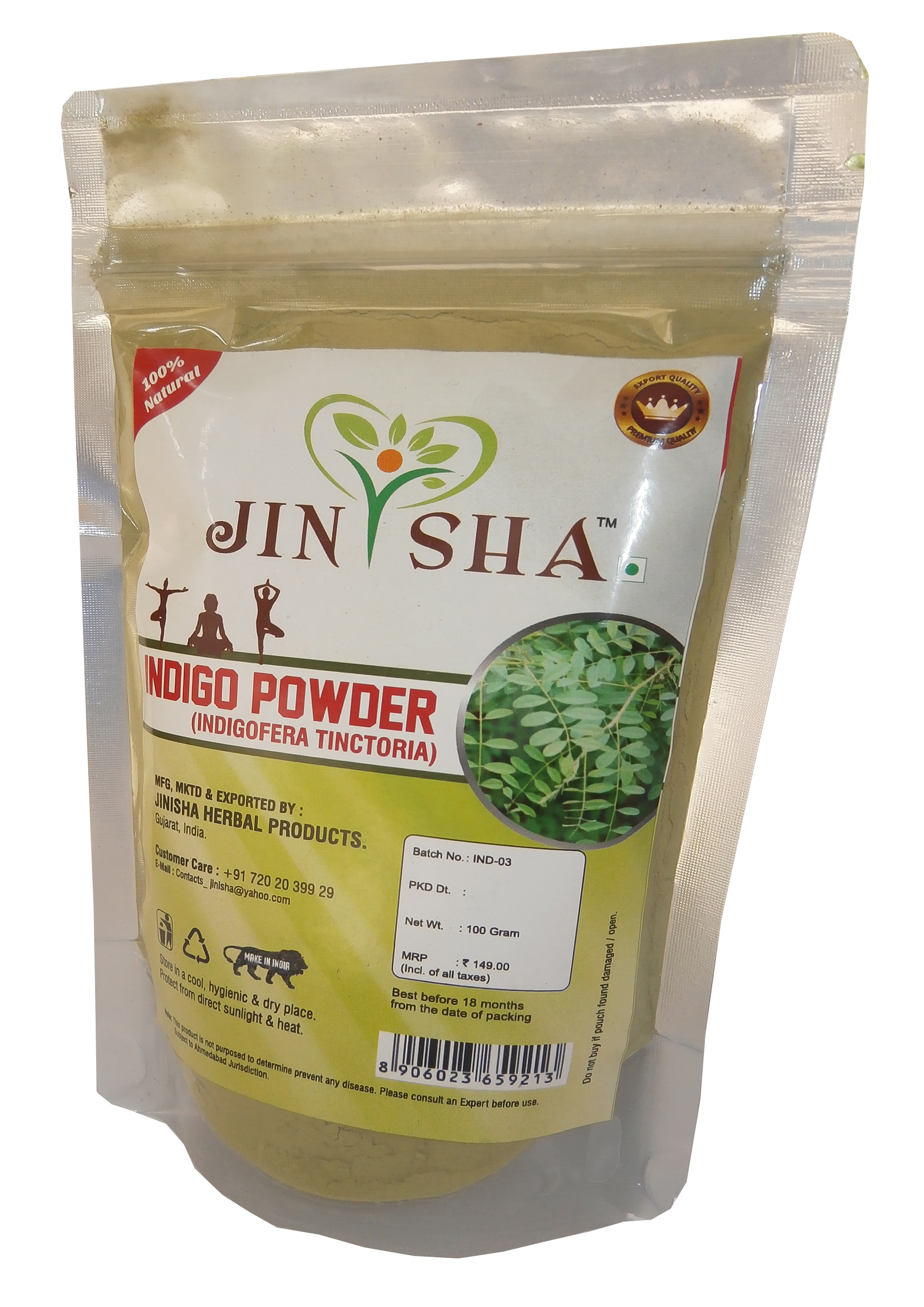 Buy Natural Indigo Leaves Powder (Indigofera Tinctoria) For hair care ...