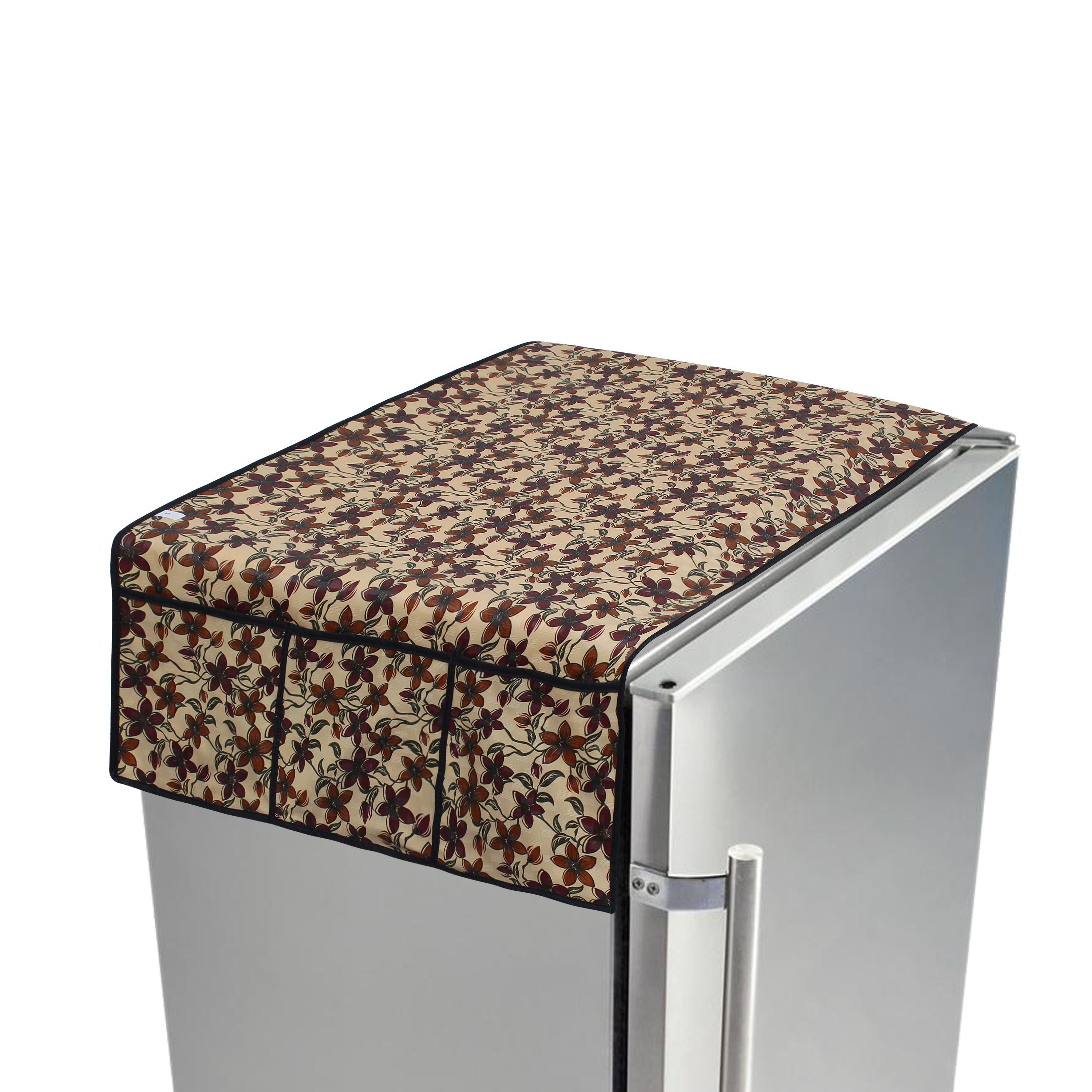 Buy Dream Care PVC Printed fridge/Refrigerator top cover with 6 pocket ...