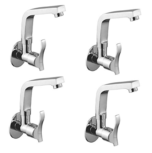 Buy Oleanna Angel Brass Sink Tap With Wall Flange Sink Cock With Swivel ...