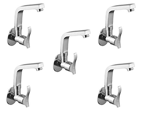 Buy Oleanna Angel Brass Sink Tap With Wall Flange Sink Cock With Swivel ...