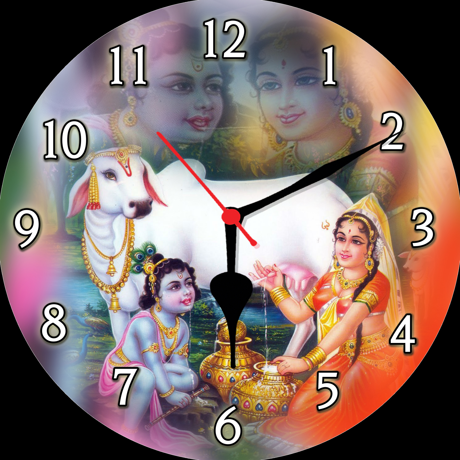 Buy 3d krishna yashodamaa with cow1 wall clock Online @ ₹799 from ShopClues