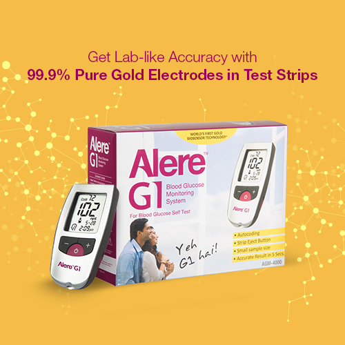 Buy Alere G1 Blood Glucose Monitor with 25 Strips pack Online @ ₹1299 ...