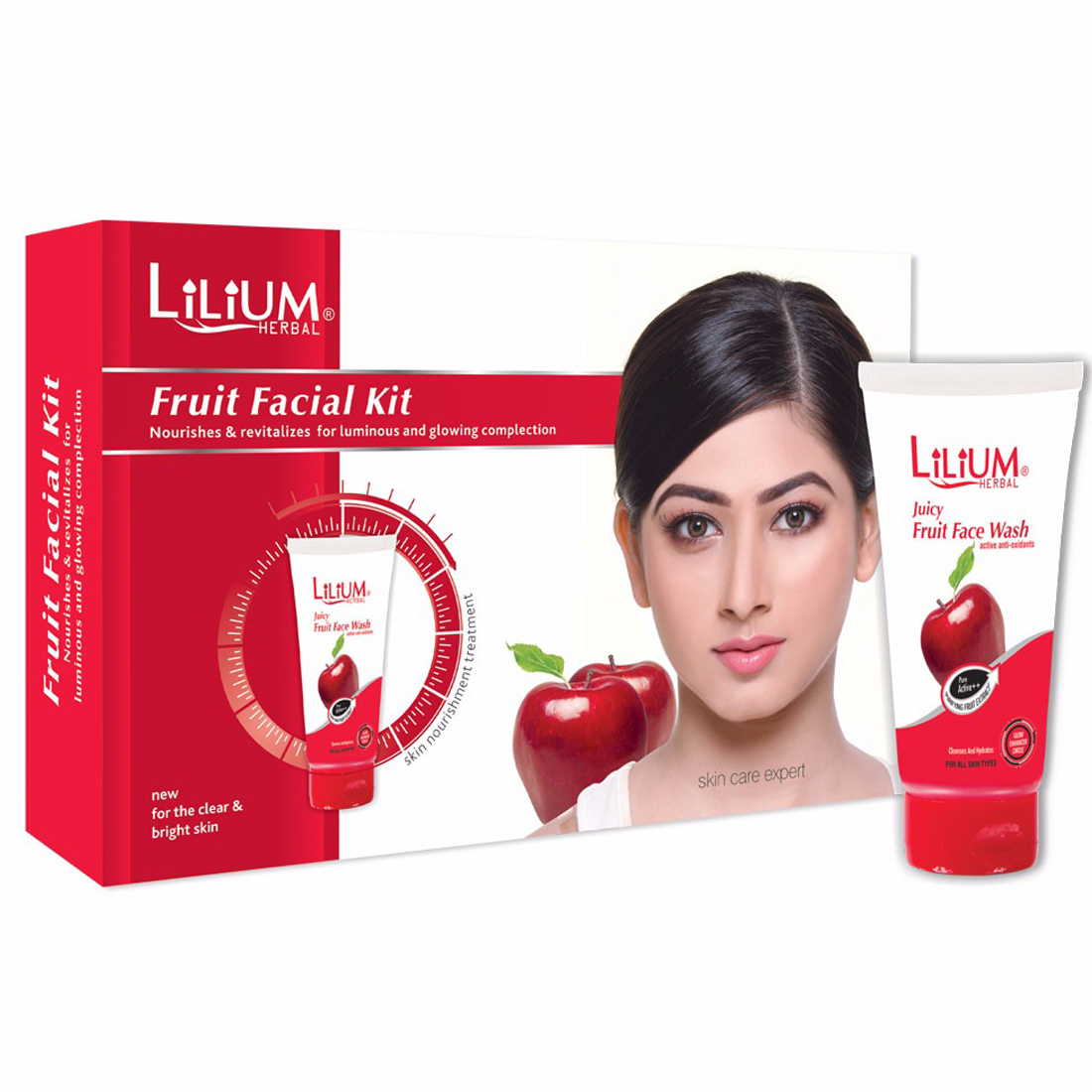 Buy Lilium Herbal Fruit Facial Kit 80gm With Free Face Wash 60ml Worth ...