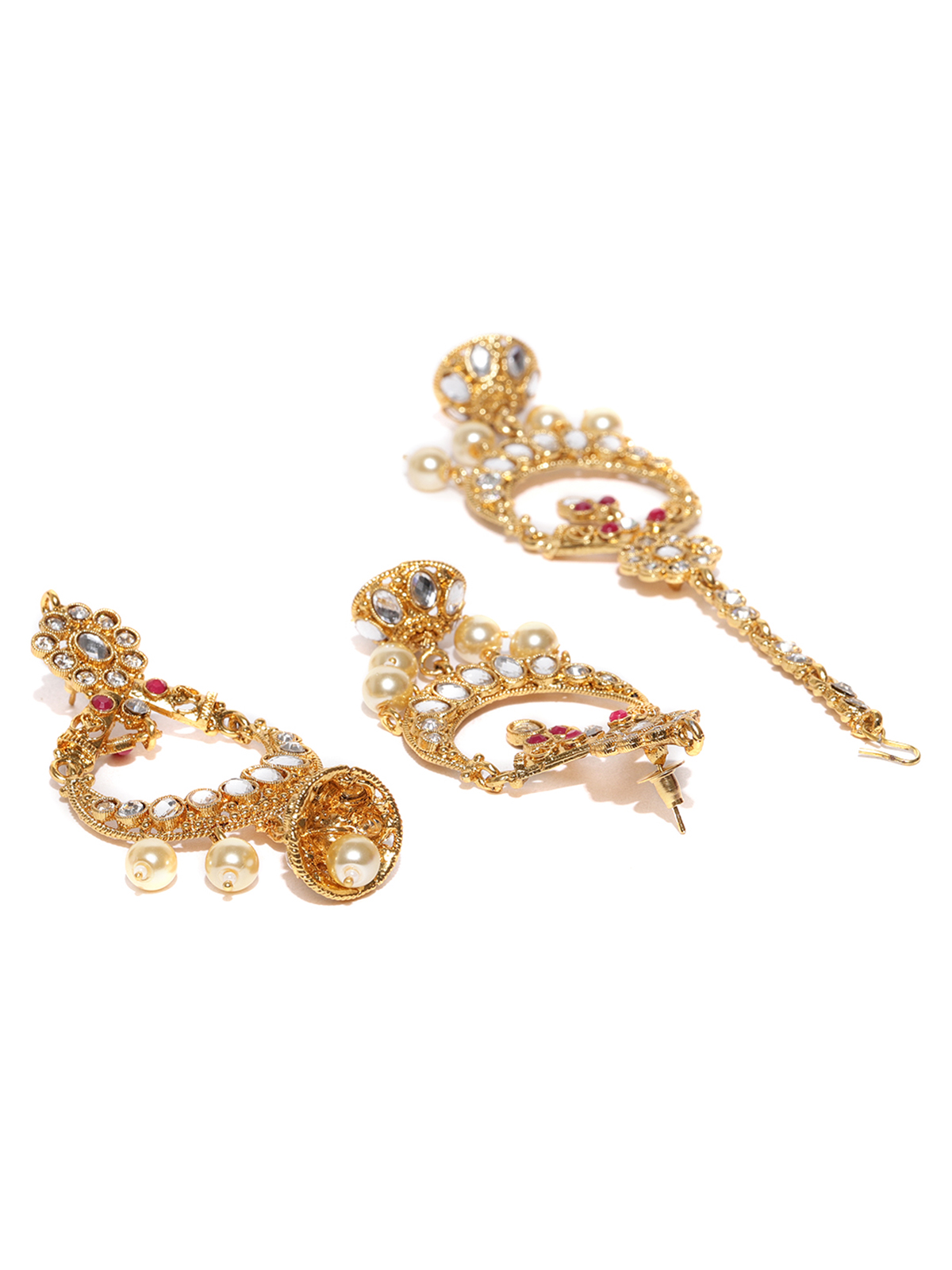 Buy Zaveri Pearls Gold Tone Choker Embellished With Kundan Pearl Drops