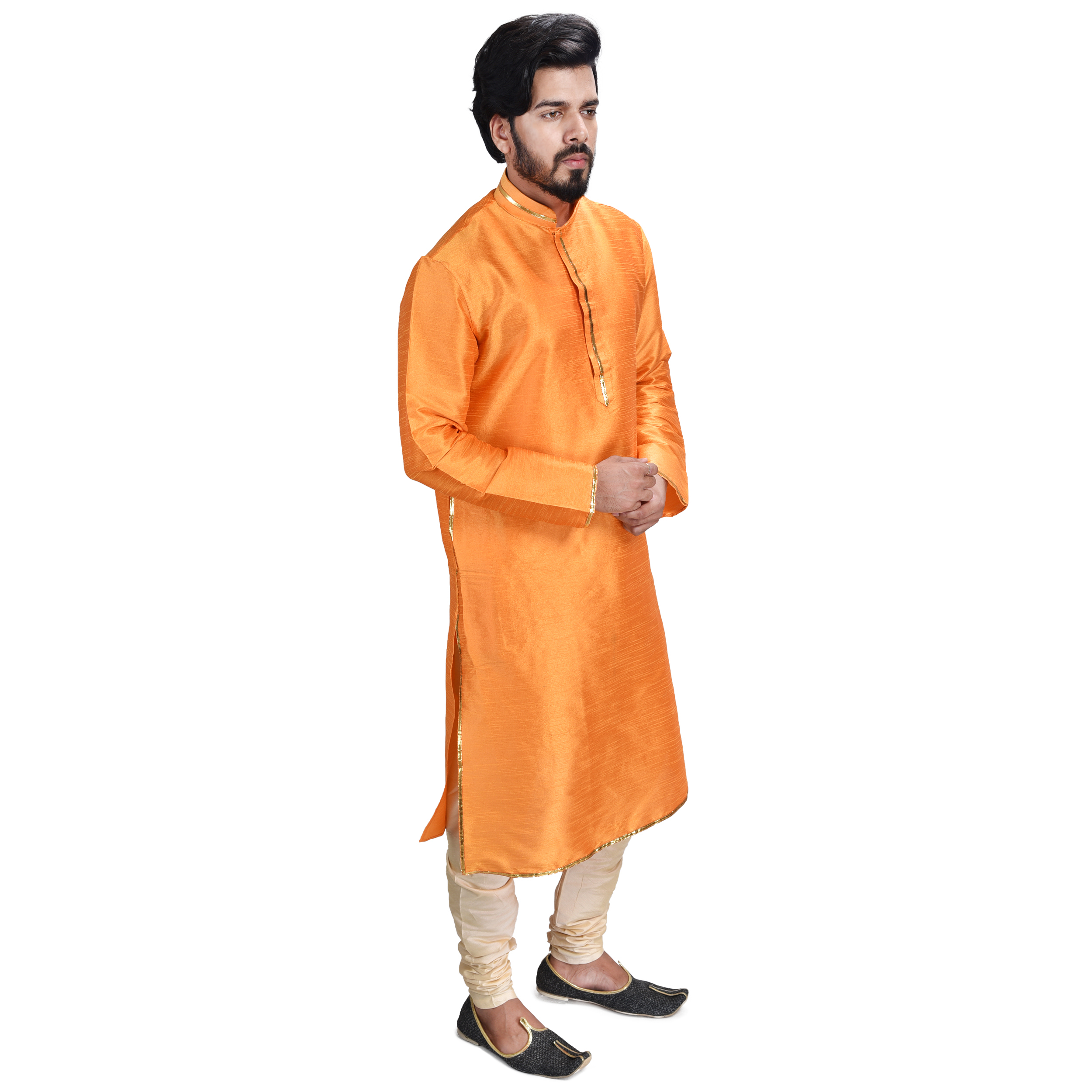 Buy Orange / Kesariya colour Kurta Online @ ₹1275 from ShopClues