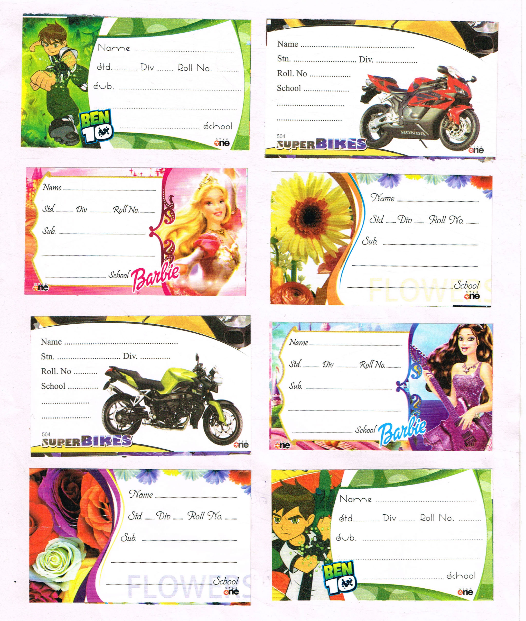 Buy Name Slips Printed Beautiful Attractive Name Tag 40 Set