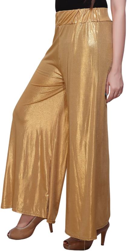 Buy Golden Palazzo pant ,trousers on on 249 Online - Get 47% Off