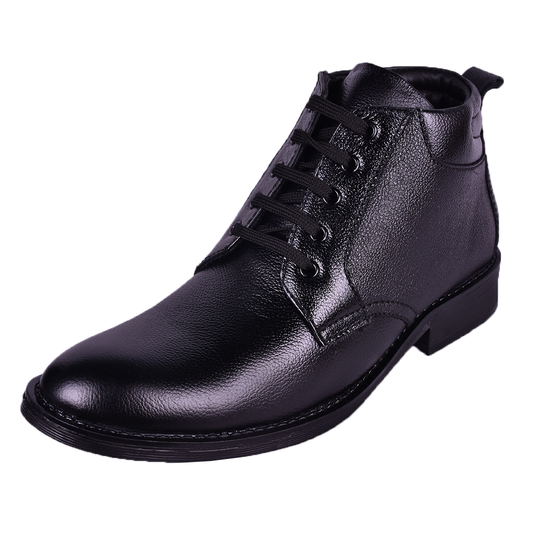 Buy Genuine Leather Black Formal Lace up Half Boot Online - Get 54% Off