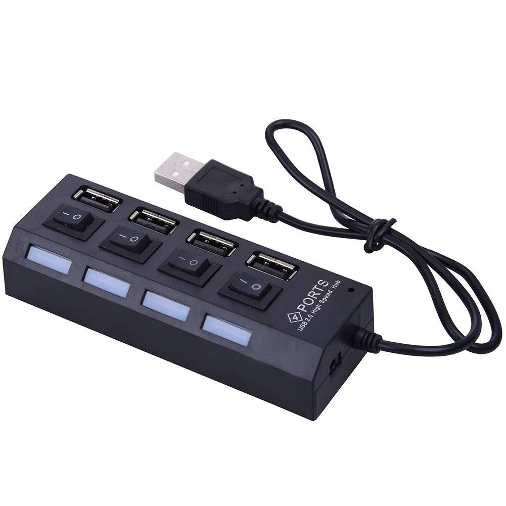 Buy LipiWorld 4 Ports High-Speed USB HUB with ON/Off Buttons for ...