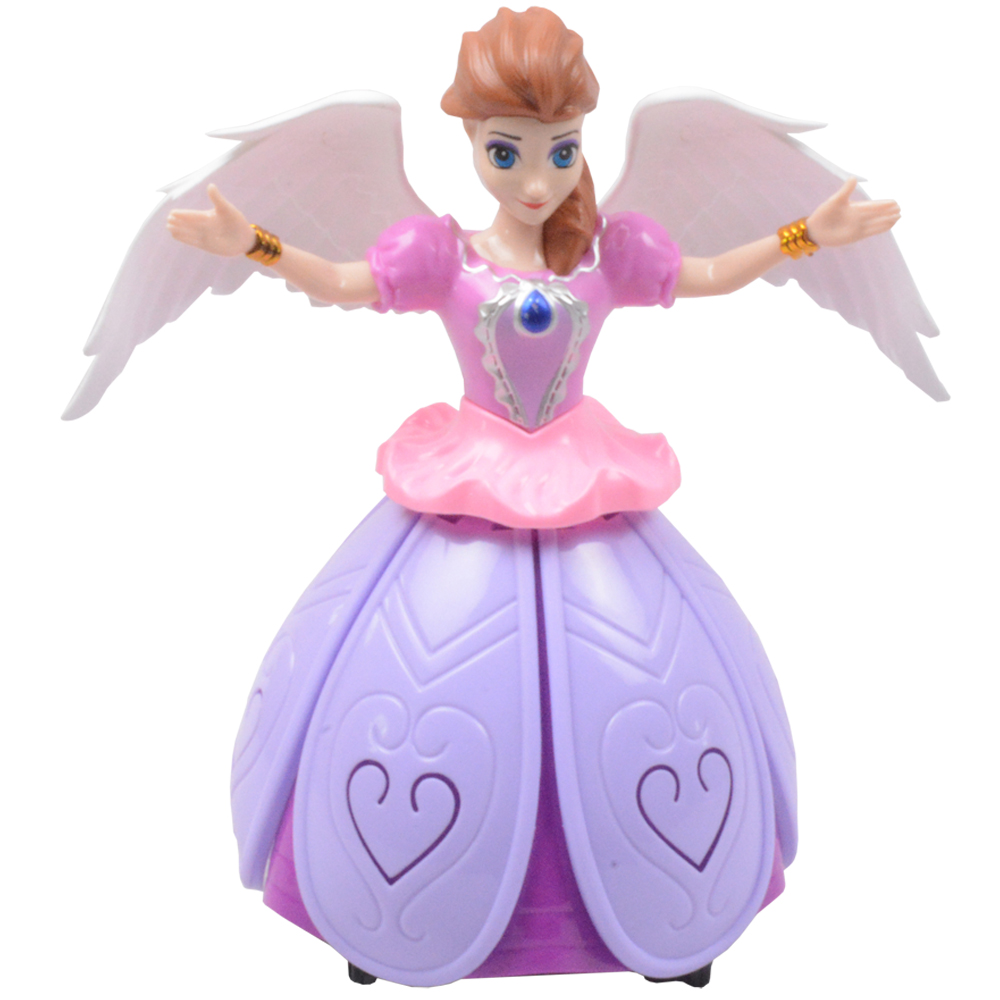 Buy Jm Princess Dancing Rotating Angel Doll Girl Flashing Lights Music ...