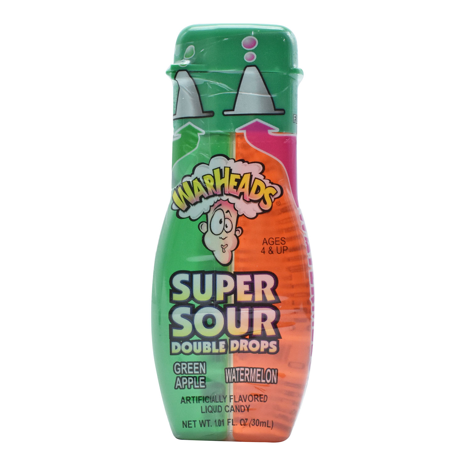 Buy Warheads Super Sour Double Drops, Green Apple/Watermelon Liquid ...
