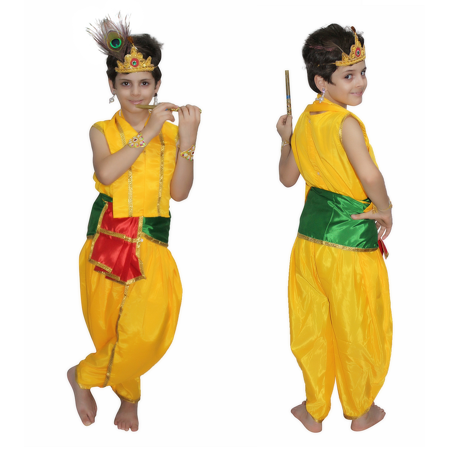 Buy Kaku Fancy Dresses Bal Krishna Costume For Kids Krishnaleela ...