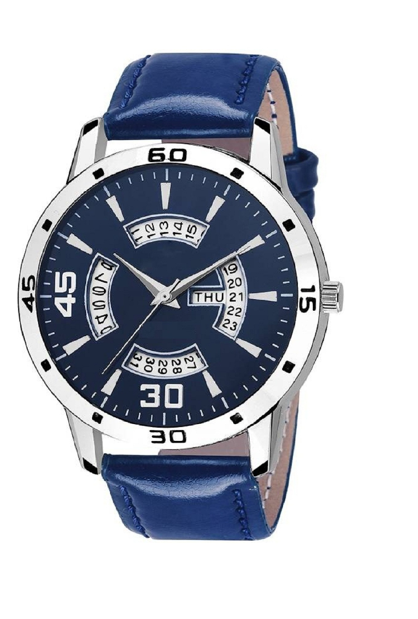Buy BLUE DIAL DAY DATE BLUE STRIP Watch - For Men Online @ ₹399 from ...